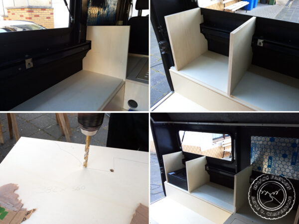 Defender 110 Reisemobil - Küchenzeile mit Klapptisch